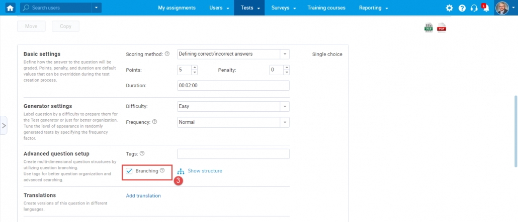 How to create branching questions | YouTestMe