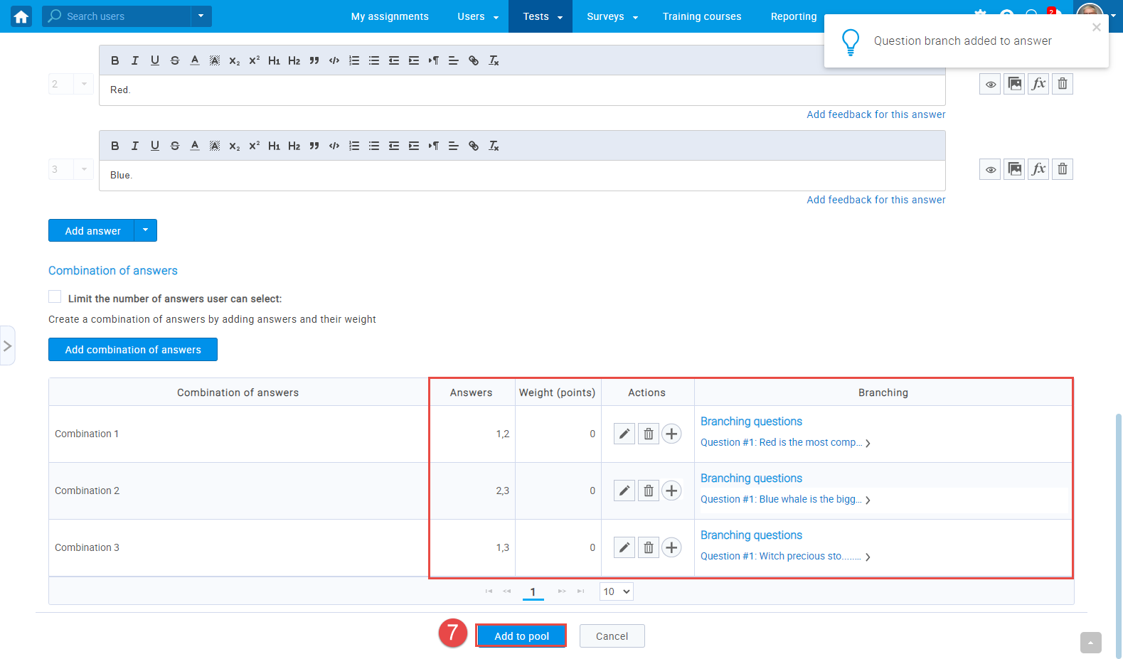 How to create branching questions – YouTestMe