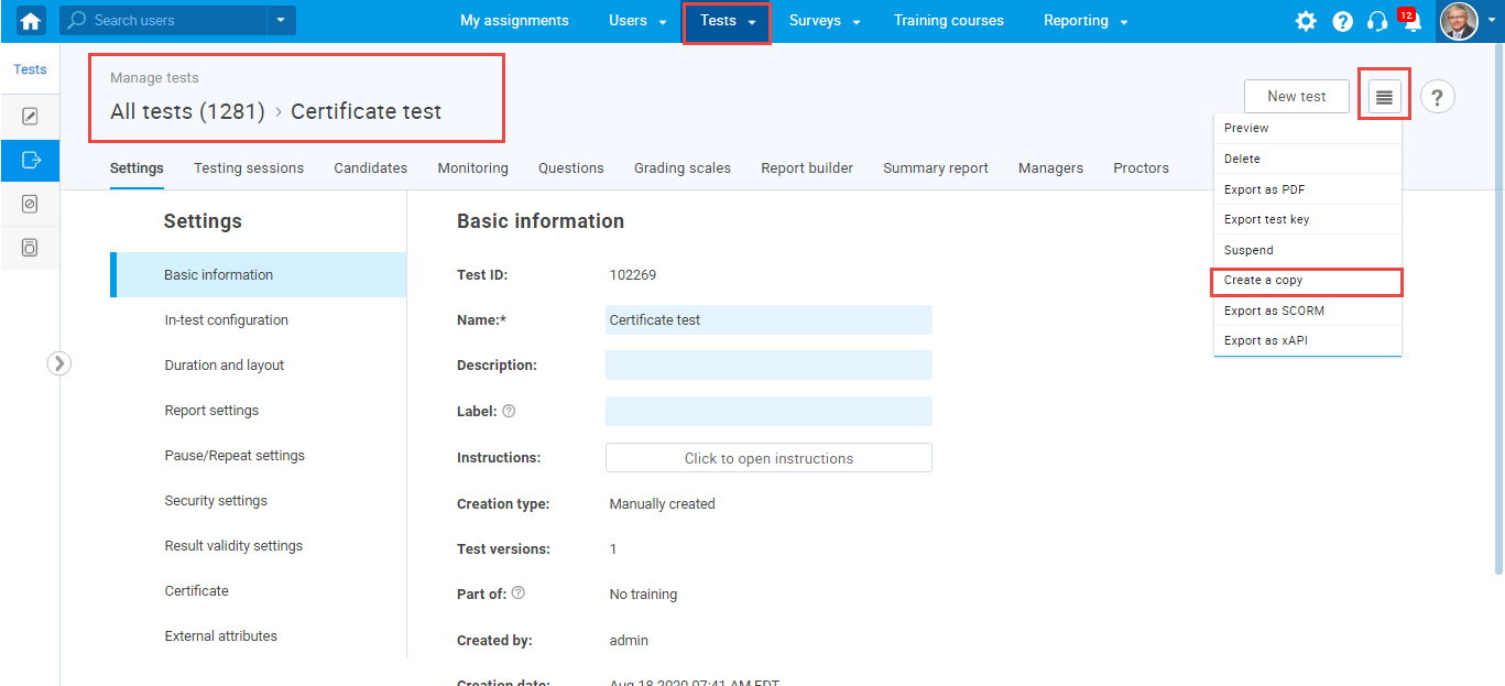 How to preview a test | YouTestMe