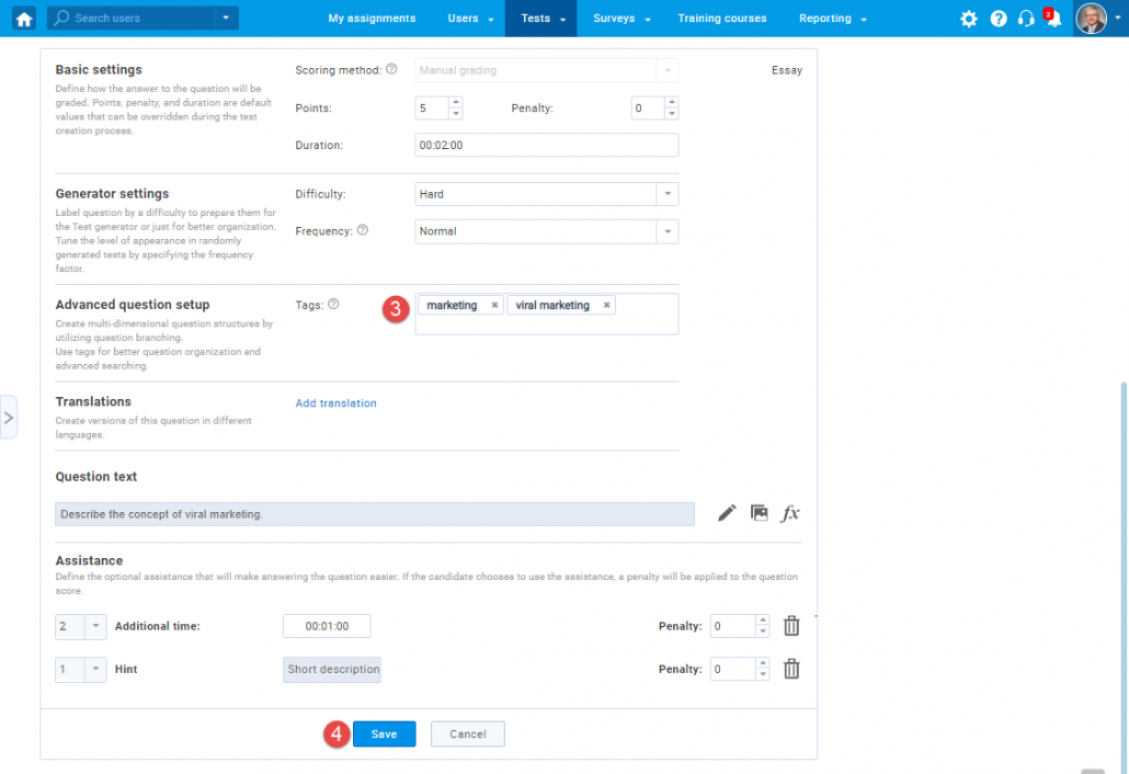 How to filter questions in question pools | YouTestMe