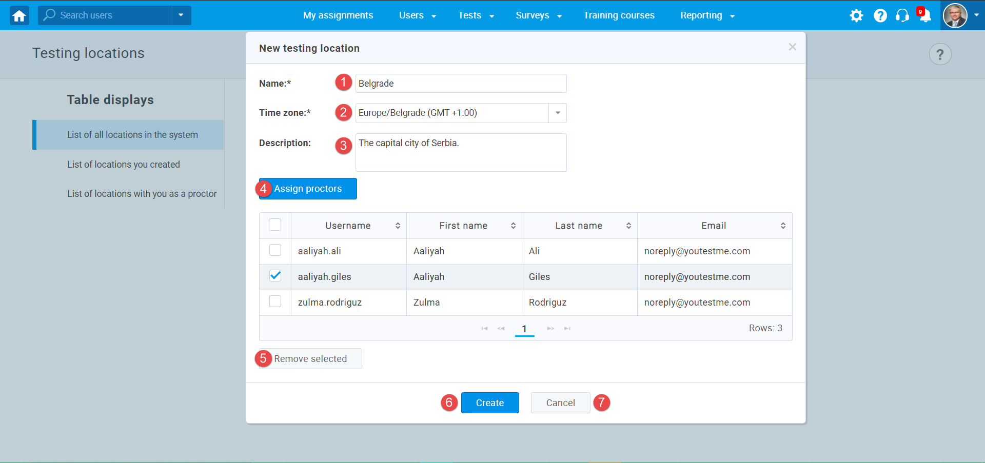 How to create a testing location | YouTestMe