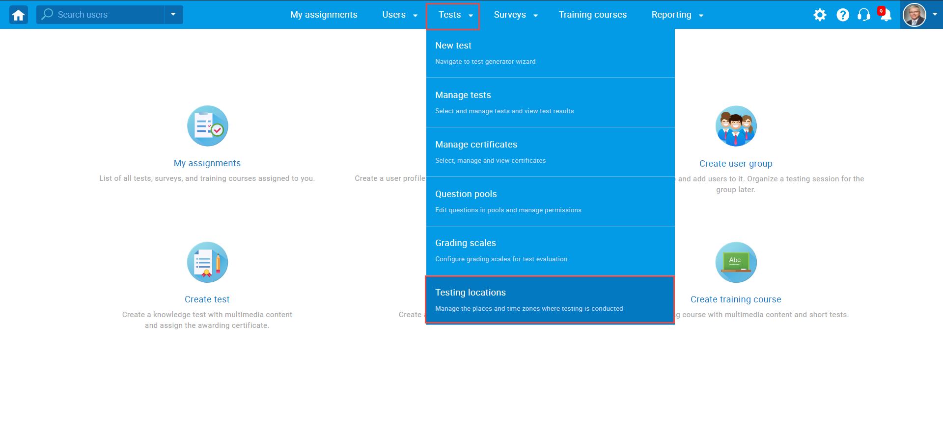 How to create a testing location | YouTestMe