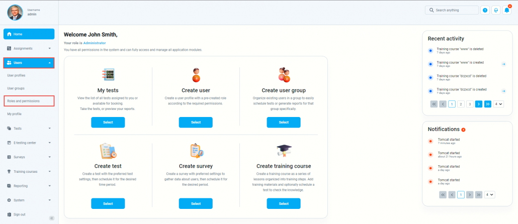 How to permit user access to system settings | YouTestMe
