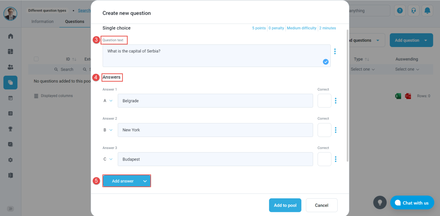 How to create a single choice question | YouTestMe