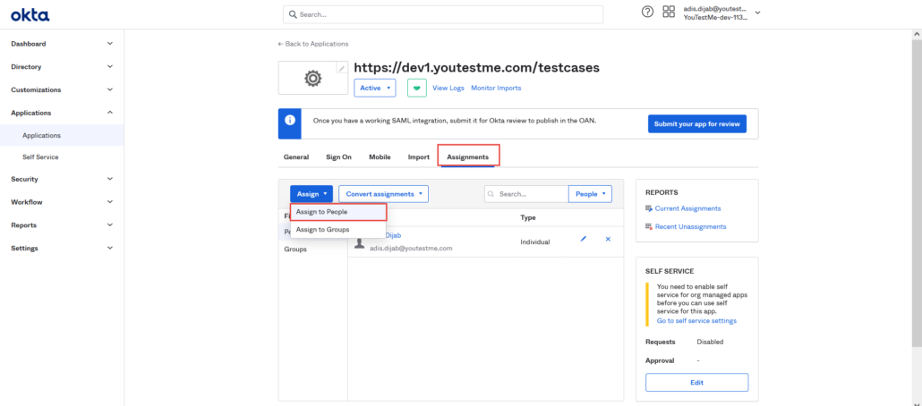 How to set up the SSO configuration with Okta | YouTestMe