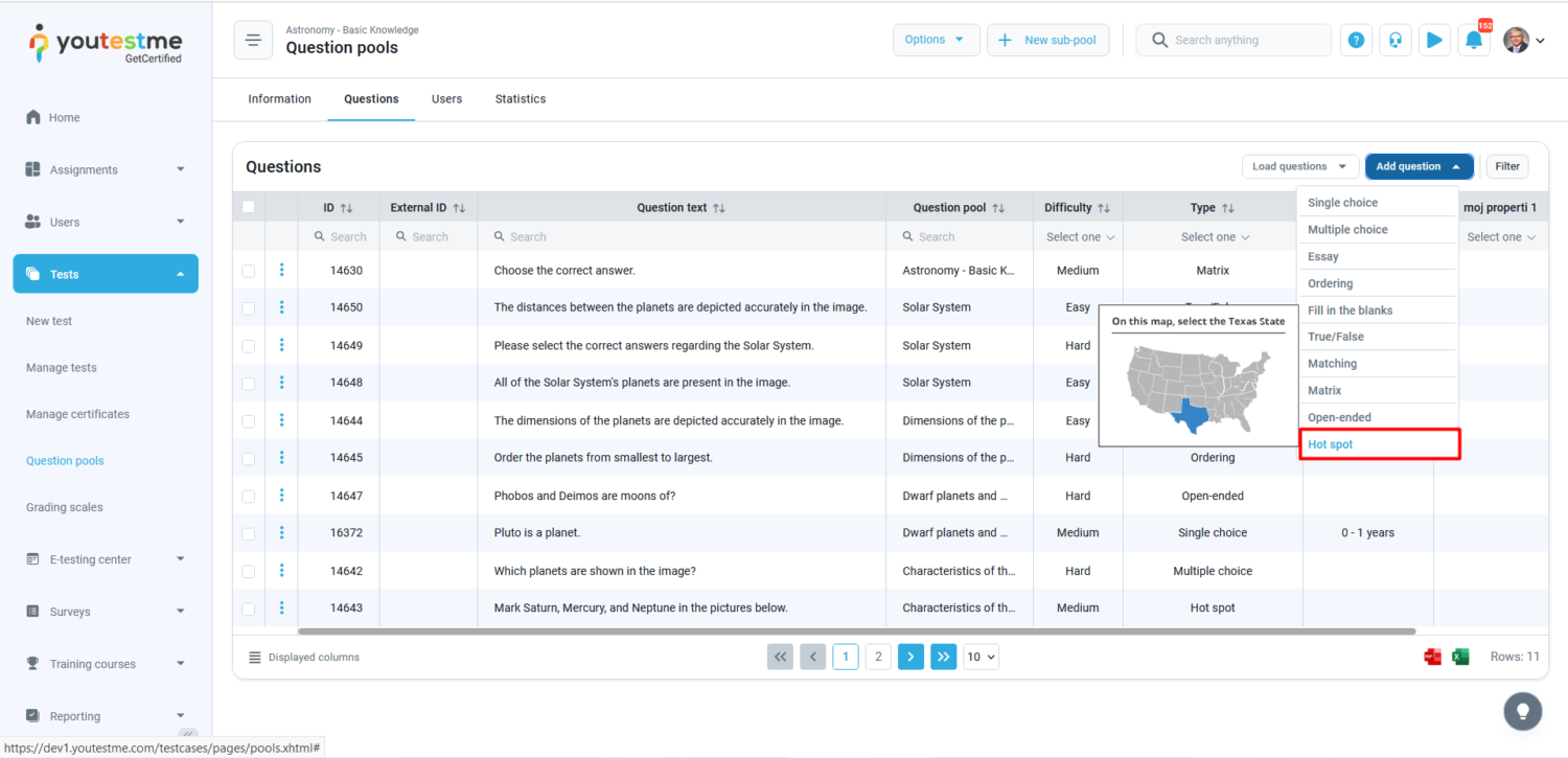 How to create hot spot questions | YouTestMe