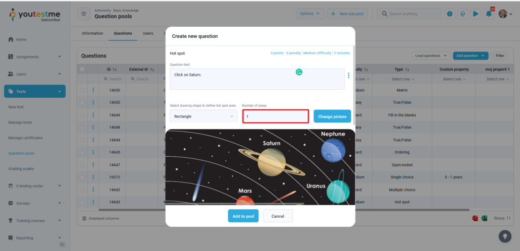 How to create hot spot questions | YouTestMe