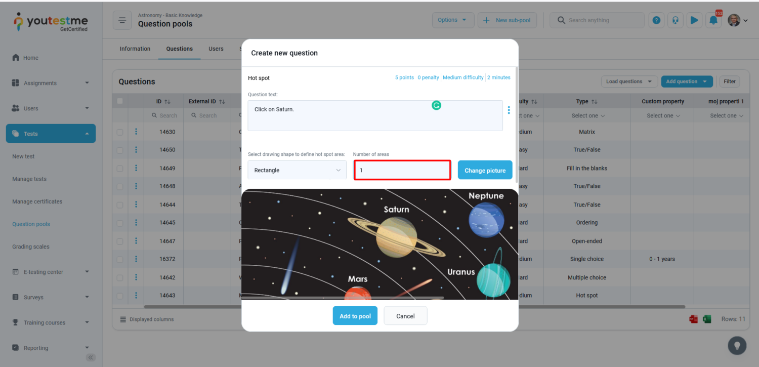 How to create hot spot questions | YouTestMe